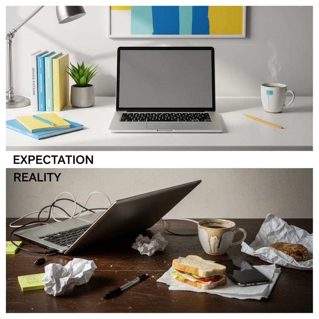 Free Expectation versus Reality Image - Workspace, Contrast, Messy | Download at StockCake