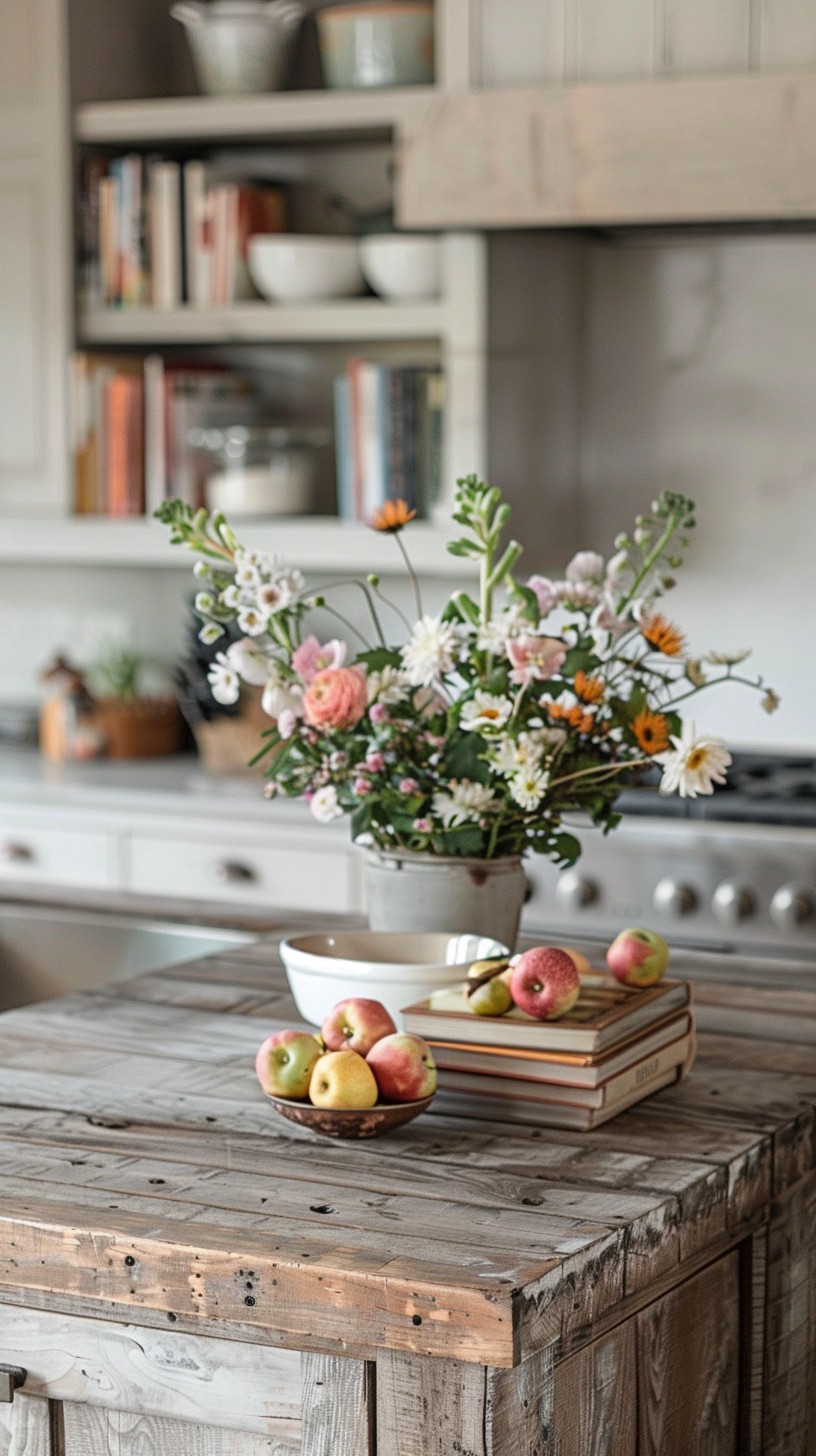 Free Cozy Kitchen Vignette Image - Rustic, Kitchen, Flowers | Download ...
