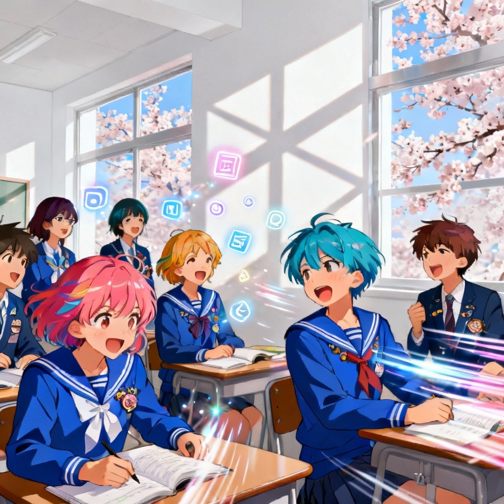 Free Vibrant School Life Image - Anime, Manga, Students | Download at ...