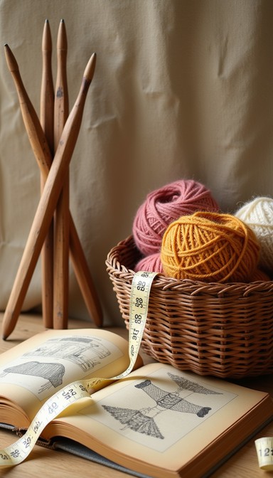 Free Vintage Knitting Essentials Image - Knitting, Yarn, Needles ...
