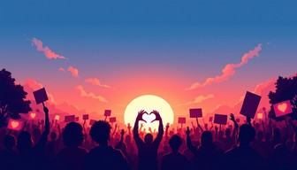 Free Unity Under Sunset Image - Sunset, Unity, Silhouette | Download at ...