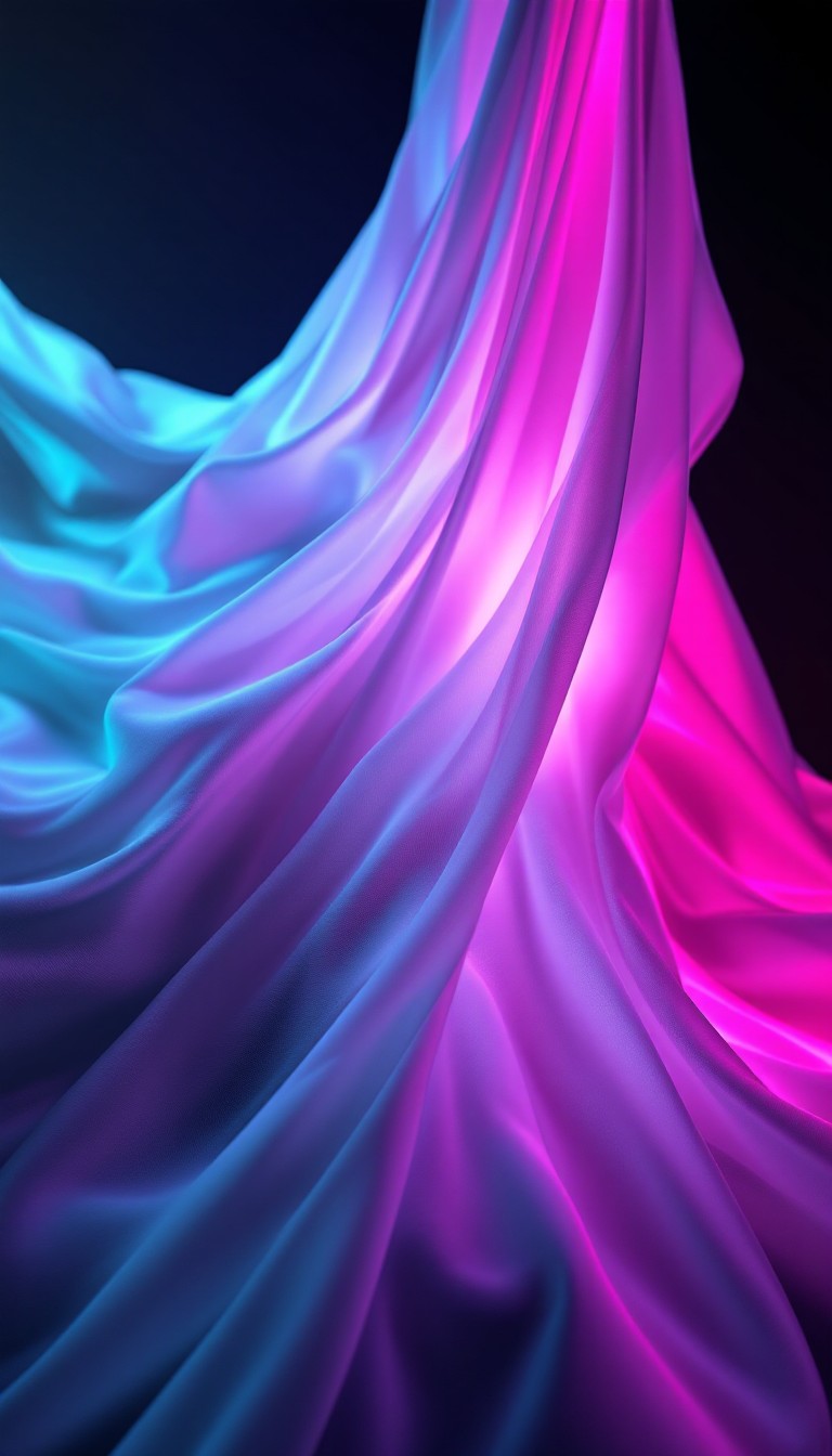Free Neon Fabric Waves Photo - Fabric, Neon, Cyan | Download at StockCake