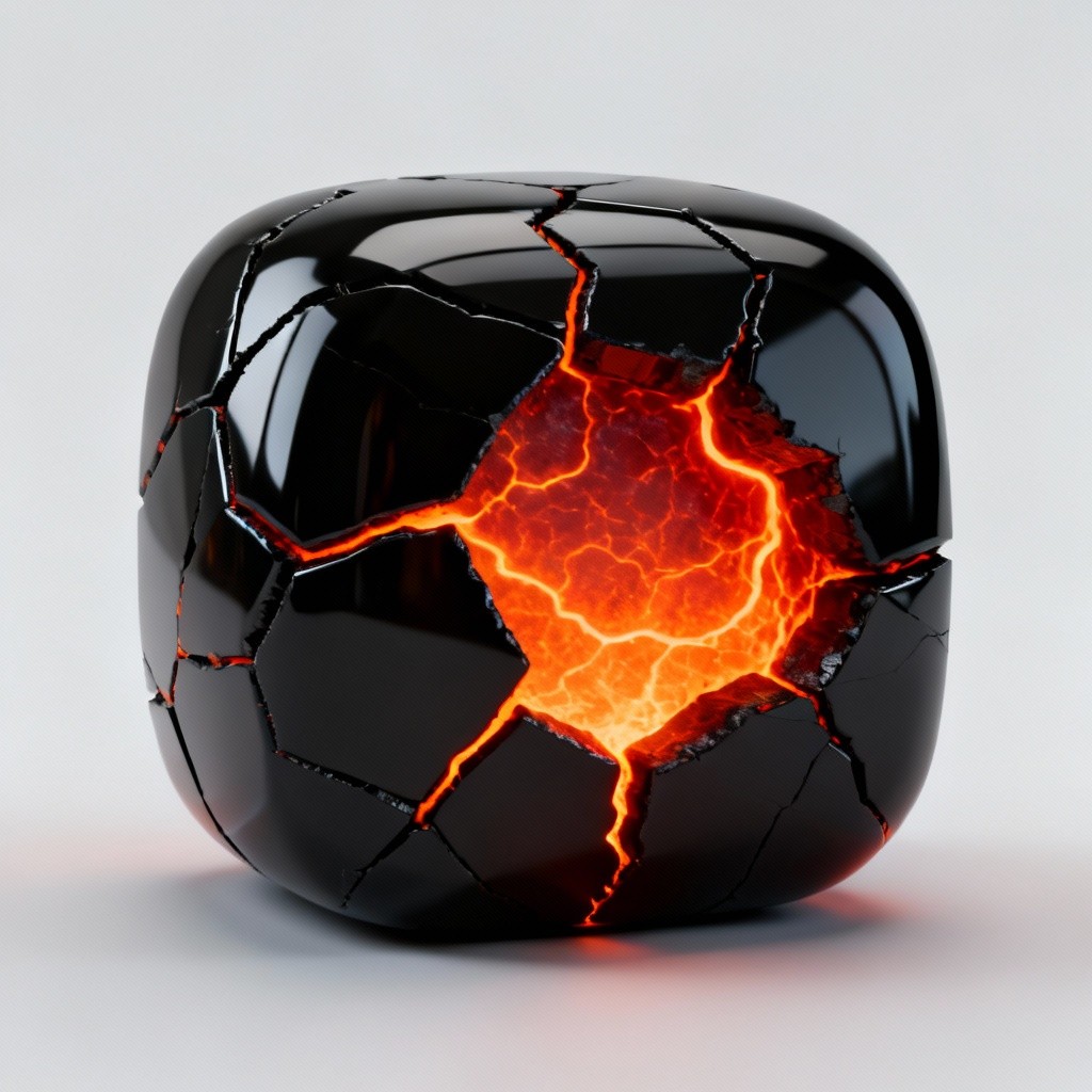 Free Fractured Obsidian Ember Image - Cube, Obsidian, Lava | Download ...