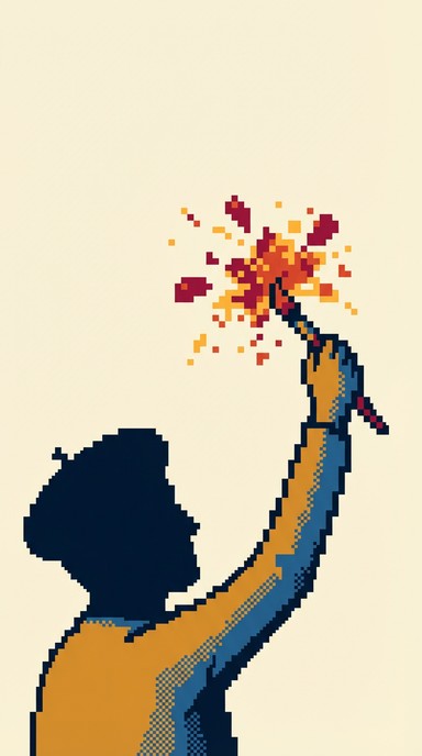 Free Artistic Passion Unleashed Image - Pixel, Artist, Silhouette ...