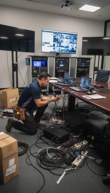 Free Tech Setup Chaos Image - Technician, Installation, Cables ...
