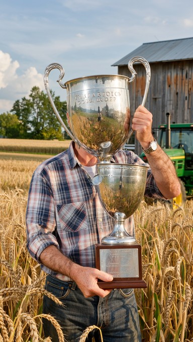 Free Harvest Season Victory Image - Farmer, Trophy, Agriculture ...