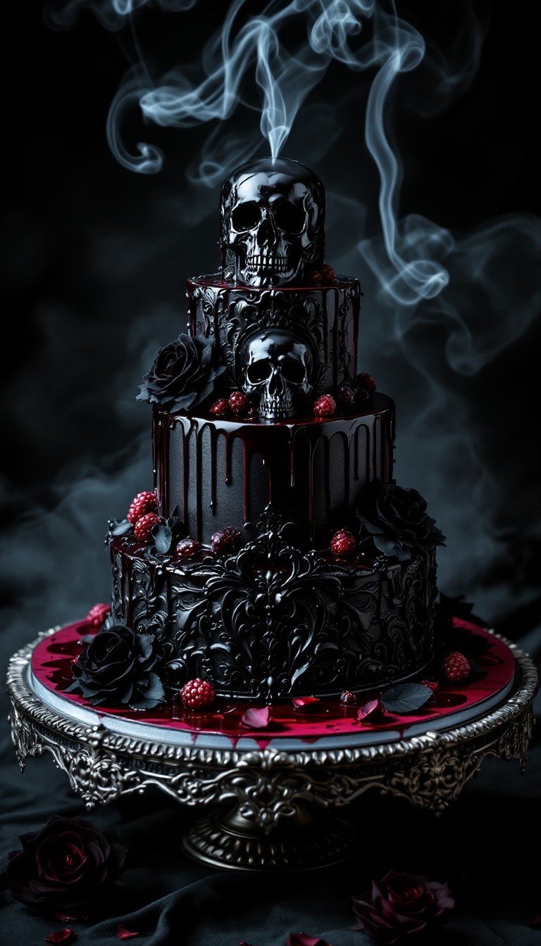 Free Dark Dessert Art Image - Gothic, Cake, Dark | Download at StockCake