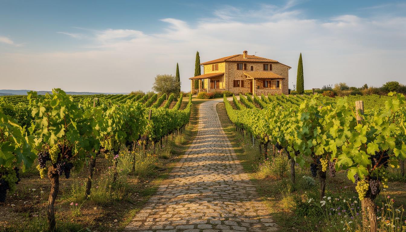 Free Summer Vineyard Pathway Image - Vineyard, Grapes, Summer ...
