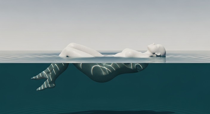 Free Floating Ethereal Sculpture Image - Sculpture, Floating, Submerged ...