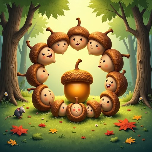 Free Acorn Friends Circle Image | Download at StockCake