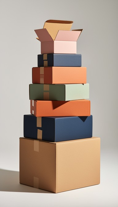 Free Stacked Colorful Boxes Image - Boxes, Cardboard, Stacked ...
