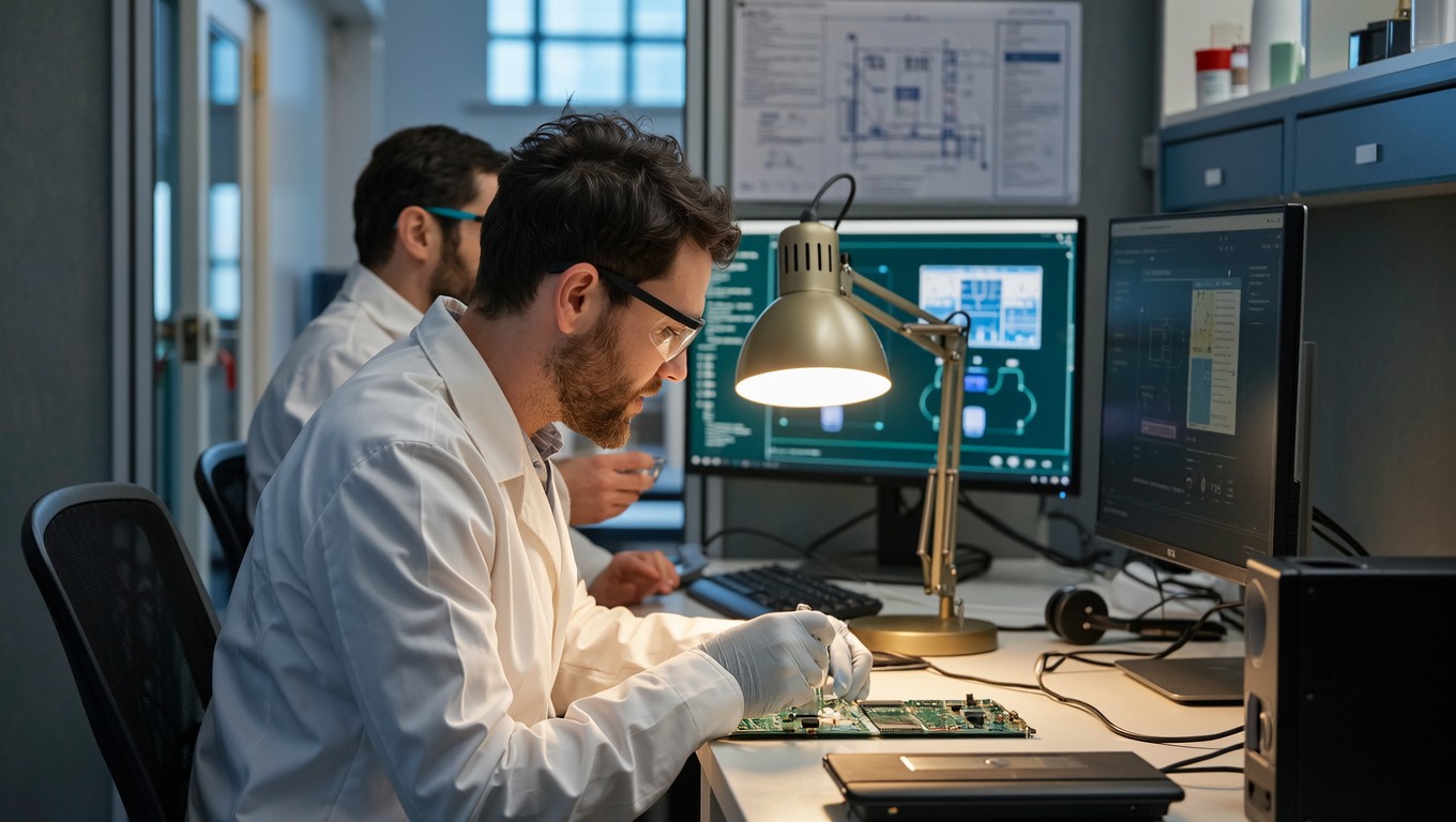 Free Engineers Solving Problems Photo Engineers Laboratory Research