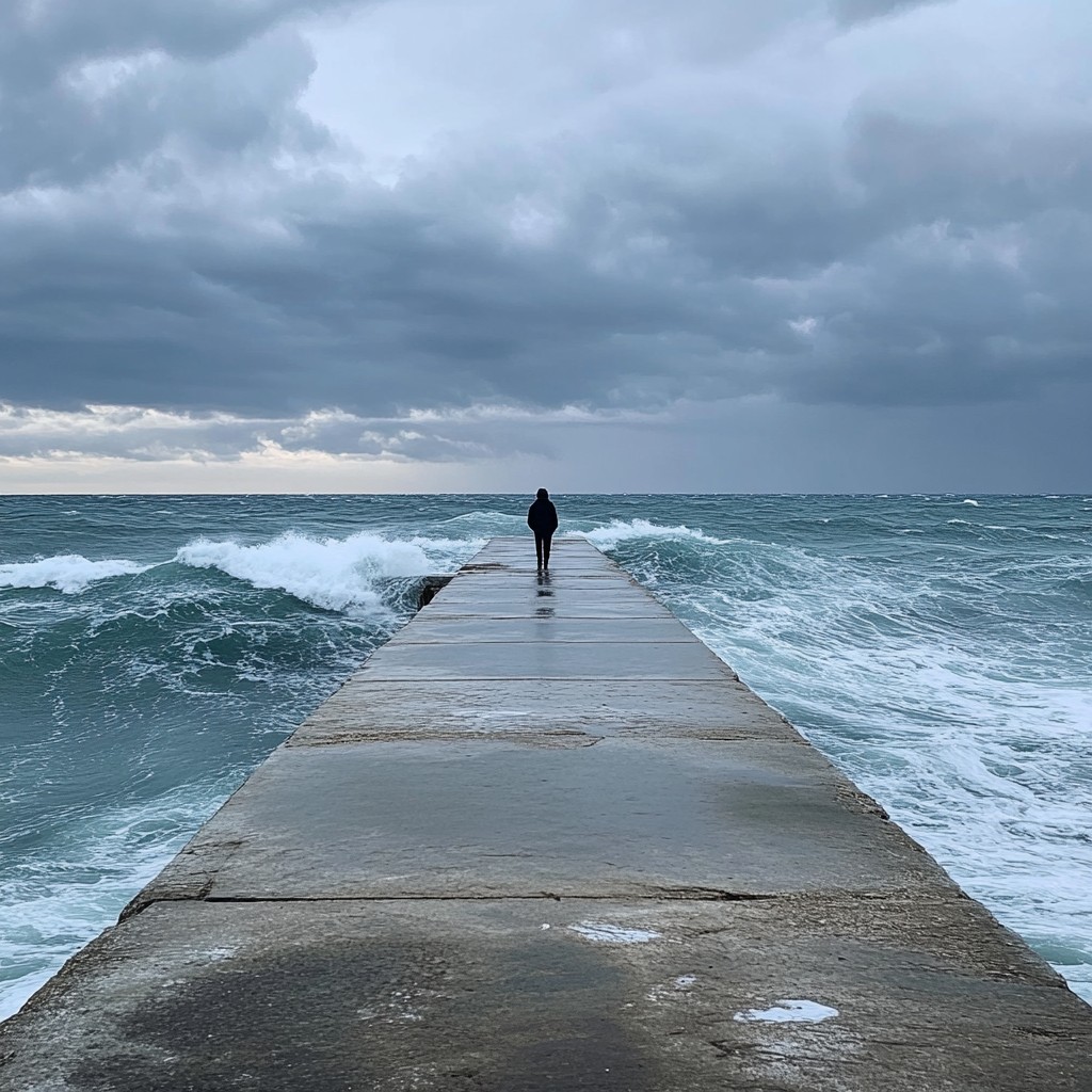 Free Stormy Ocean Walk Image Ocean Storm Solitude Download At