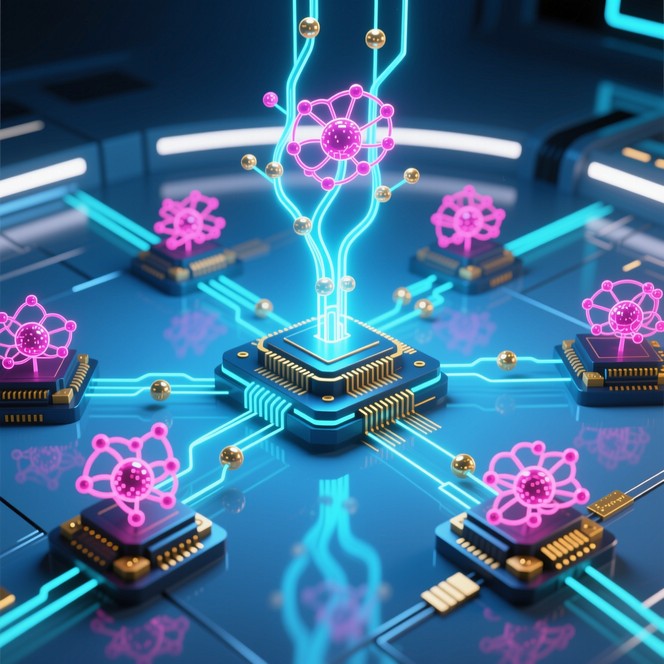 Free Quantum Computing Network Image - Quantum, Computing, Technology | Download at StockCake