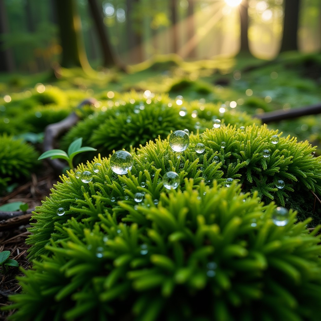 Free Dewy Moss Wonderland Image - Moss, Dew, Macro | Download at StockCake