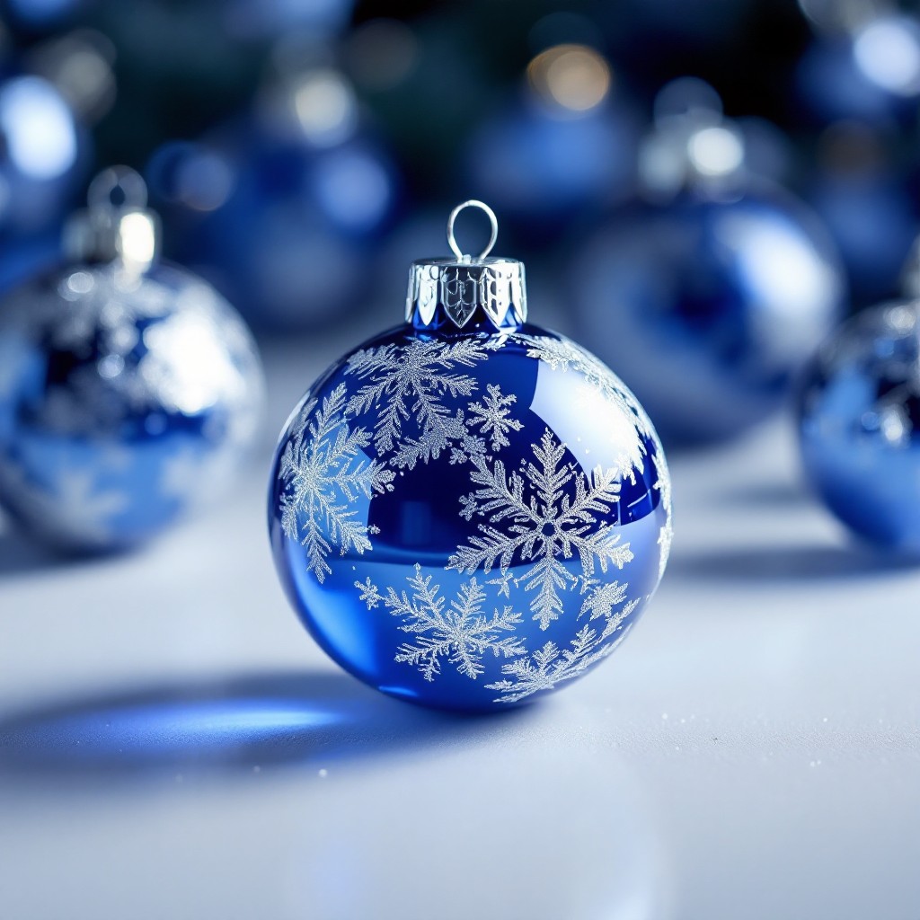 Free Frosty Blue Ornament Image - Christmas, Ornament, Blue | Download ...