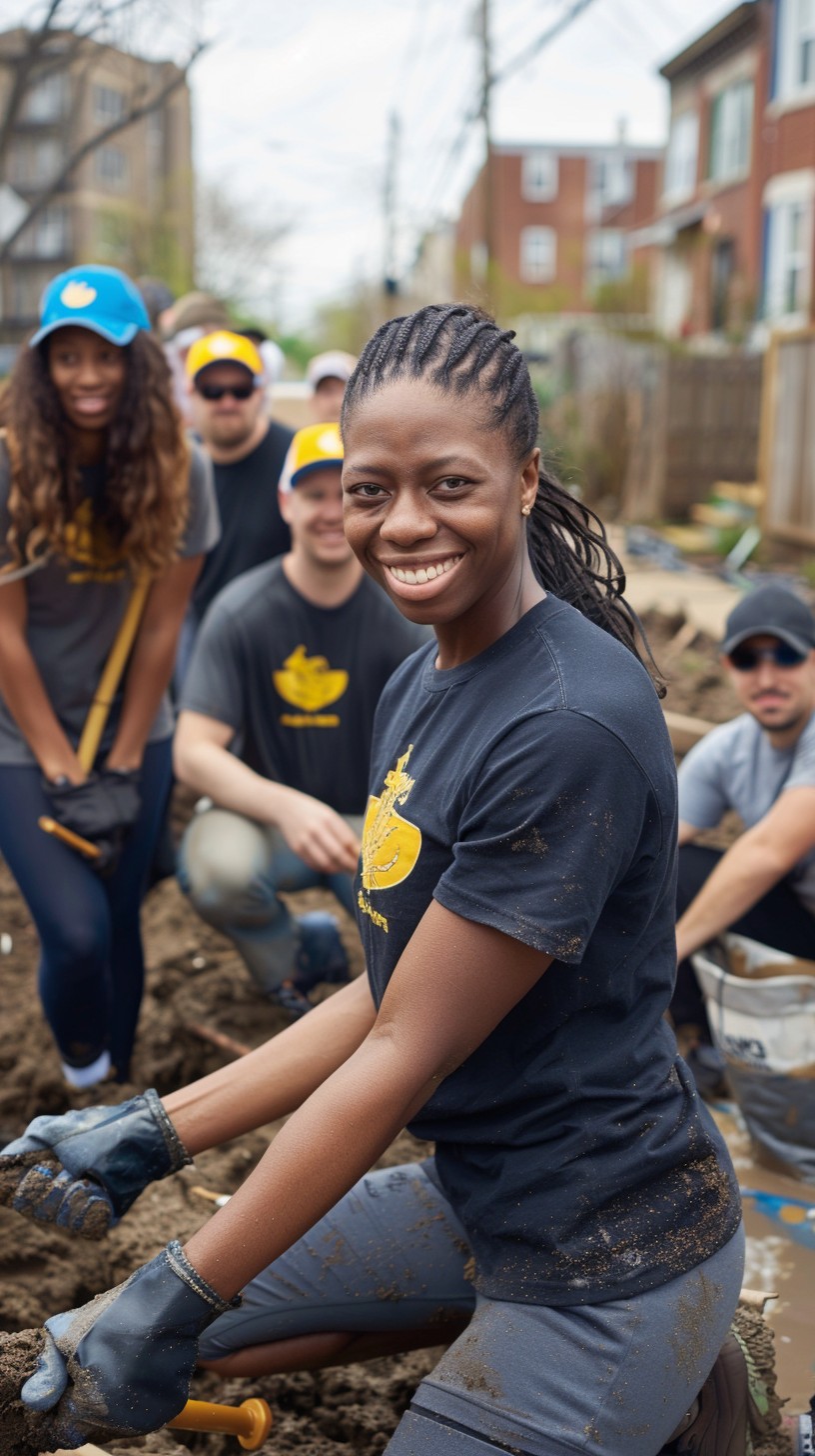 Free Volunteers Digging Together Photo Volunteering Community