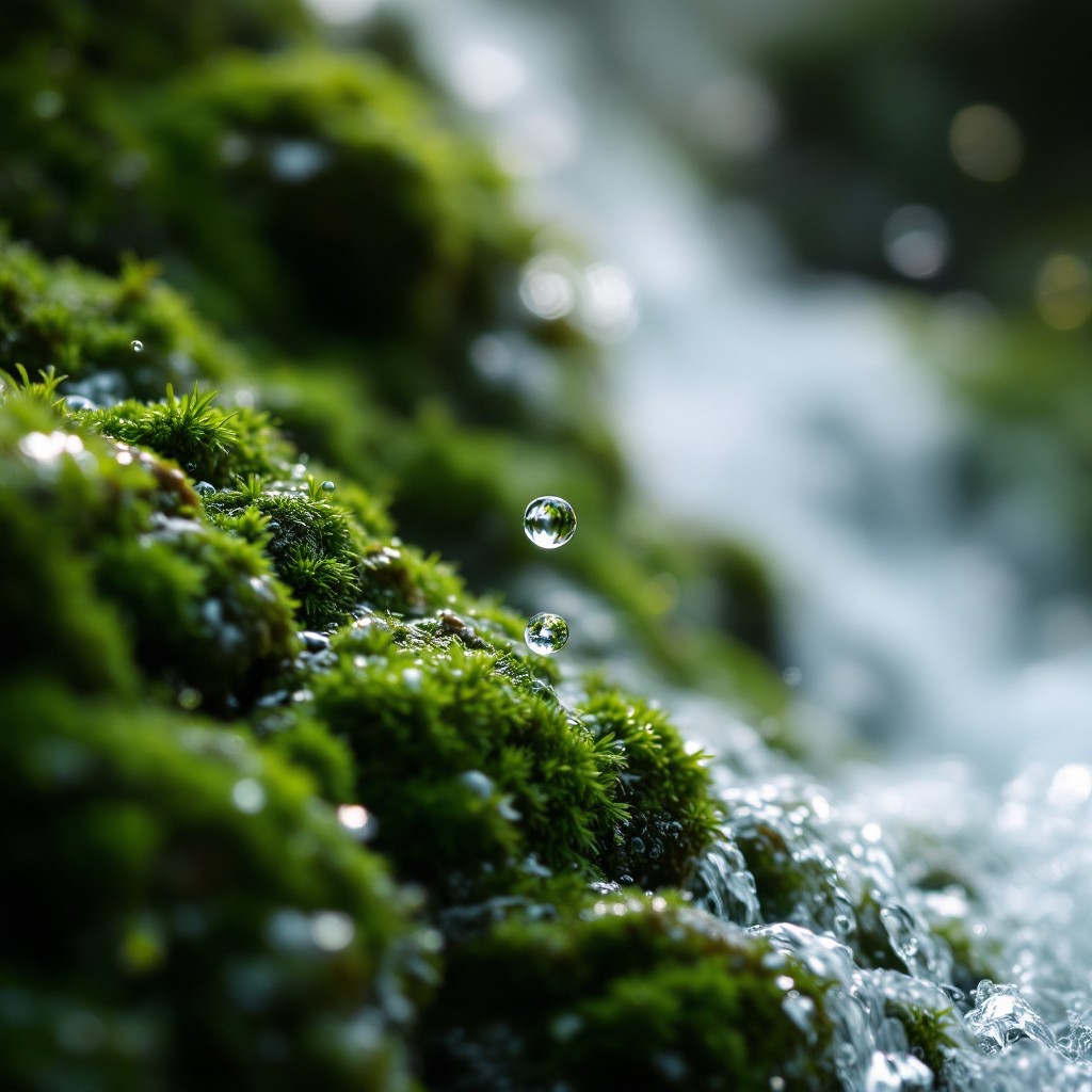 Free Dewy Moss Detail Image - Droplet, Moss, Macro | Download at StockCake
