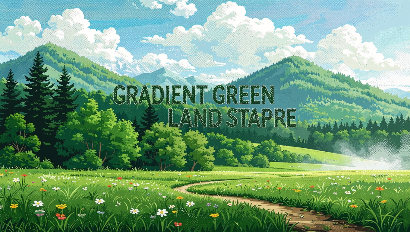 Free Gradient Green Landscape Image - Pixel, Landscape, Gradient ...