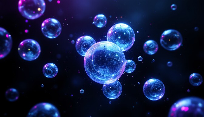 Free Luminous Floating Bubbles Image - Bubbles, Holographic, Cyberpunk ...
