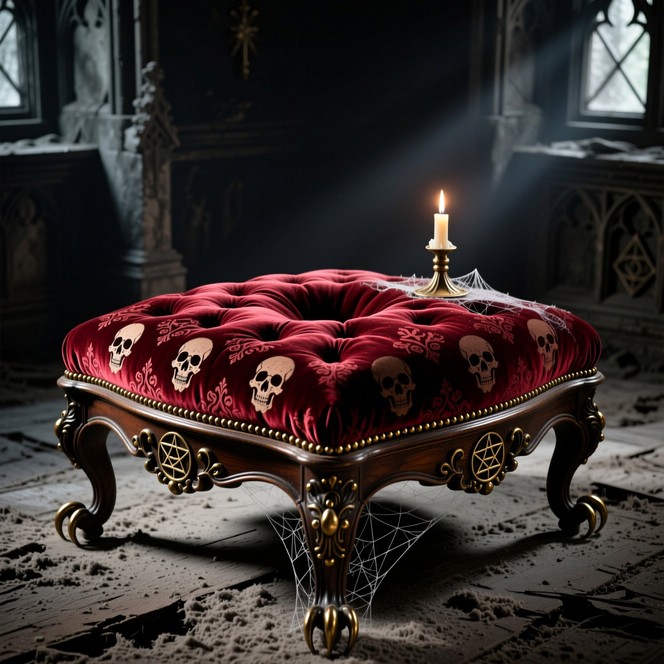 Free Crimson Skull Ottoman Image - Gothic, Ottoman, Crimson | Download ...