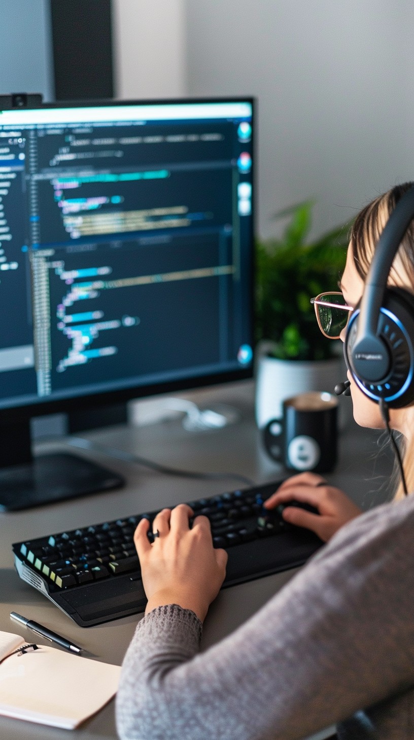 Free Coder at Work Image - Coding, Programmer, Headphones | Download at ...