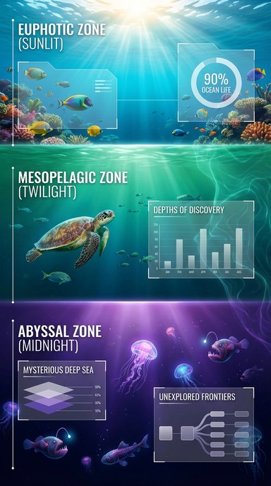 Free Ocean Depths Explored Image - Ocean, Infographic, Marine | Download at StockCake