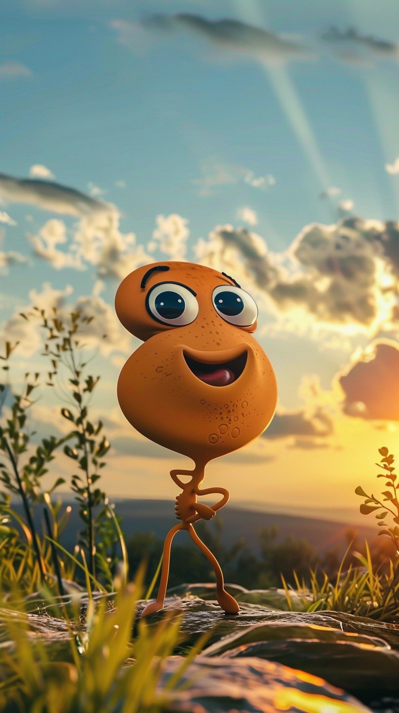 Free Joyful Animated Character Image - Animated, Character, Sunset ...