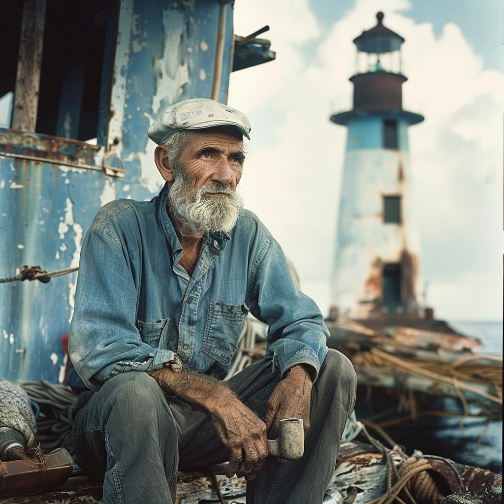 Download Old Sailor Posing Image - Sailor, Elderly, Lighthouse | StockCake