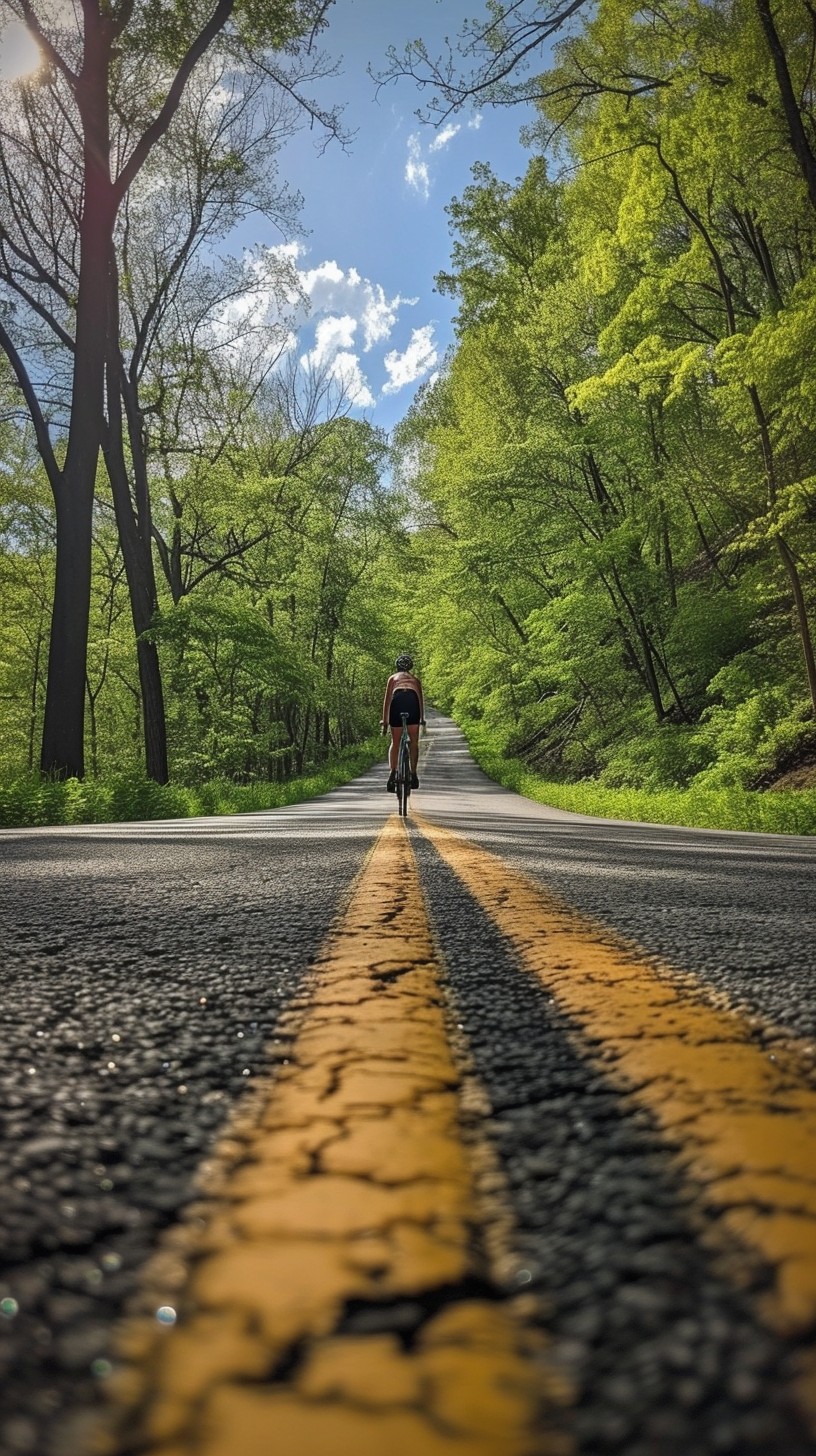 Free Cyclist On Road Image - Cycling, Road, Greenery | Download at ...