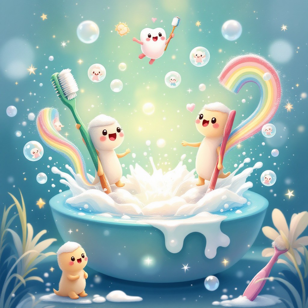 Free Bubbly Toothbrush Magic Image Toothbrush Bubbles Kawaii