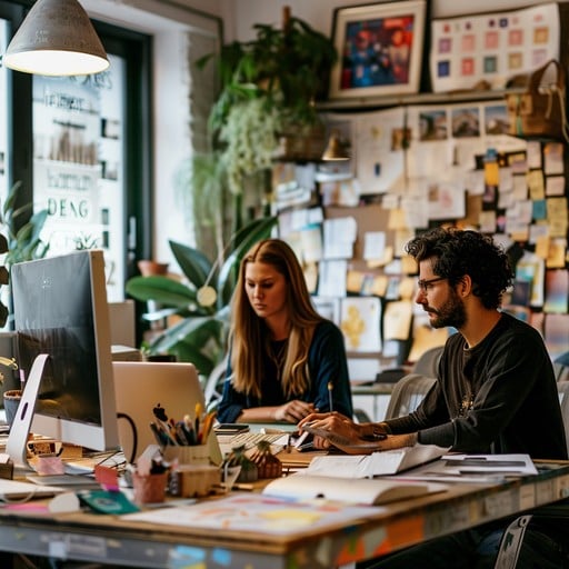 Free Creative Team Working Image - Workspace, Collaboration, Creativity | Download at StockCake