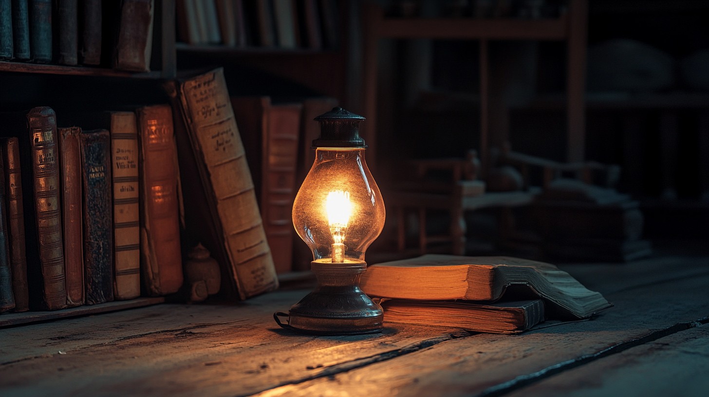 Free Lantern-lit study session Image - Lantern, Library, Books | Download at StockCake