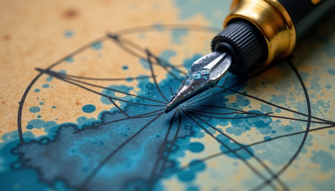 Free Ink Meets Paper Image - Pen, Ink, Blue | Download at StockCake
