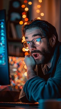 Free Shocked Computer User Image - Shocked, Man, Computer | Download at ...