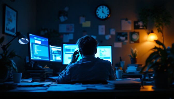 Free Midnight Digital Dedication Image - Nightwork, Focused, Computer ...