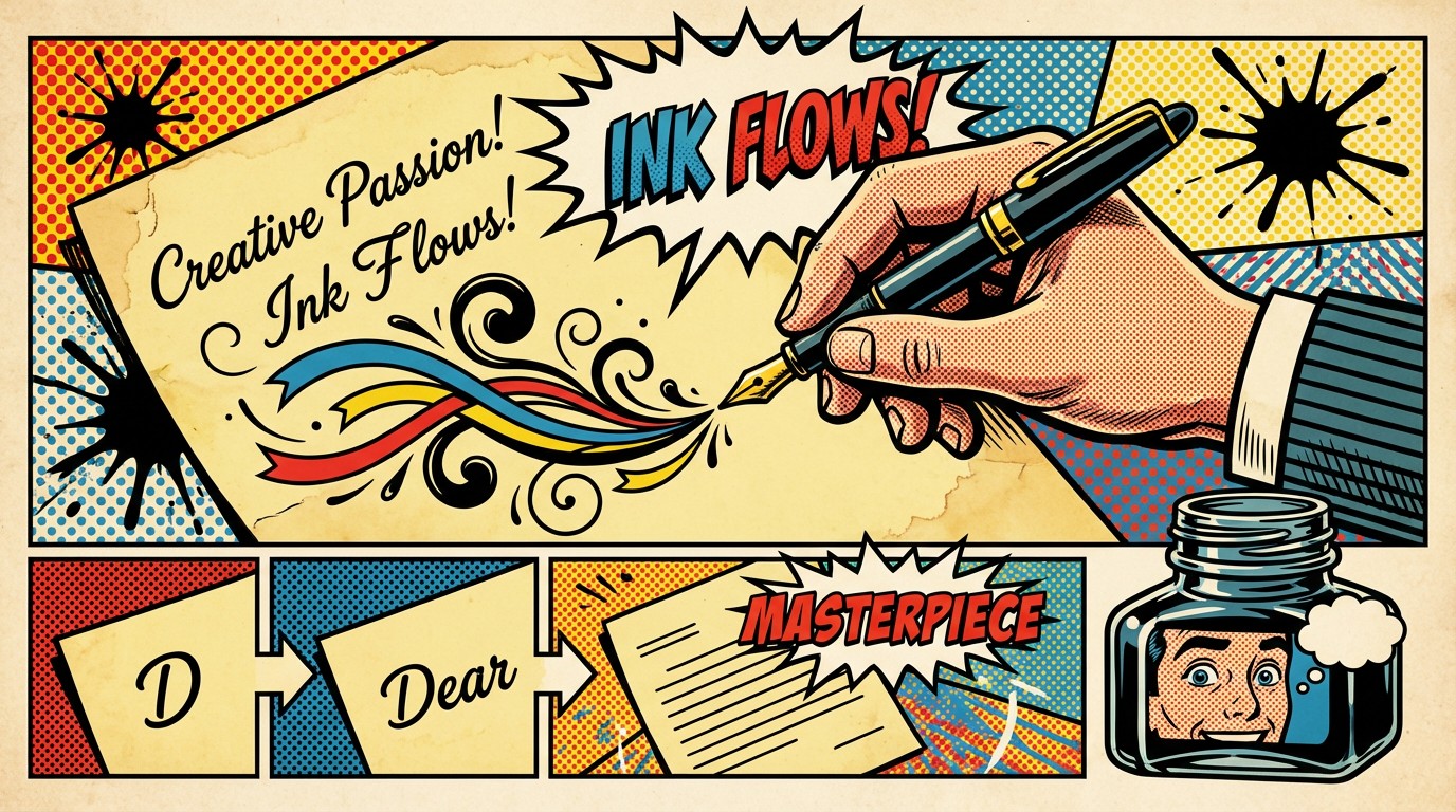 Free Ink Flows Dramatically Image - Illustration, Comic, Popart ...