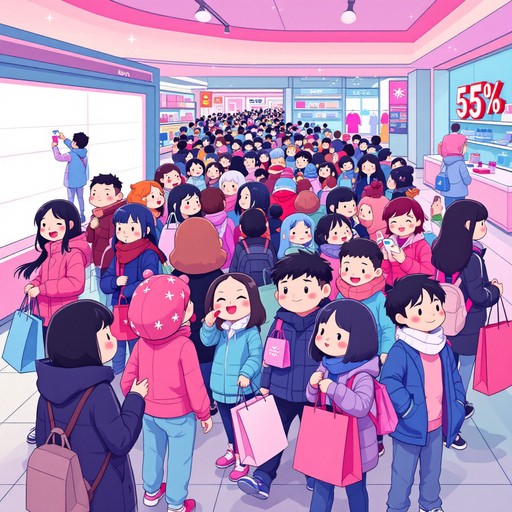 Free Kawaii Shopping Queue Image - Anime, Manga, Shopping | Download at ...