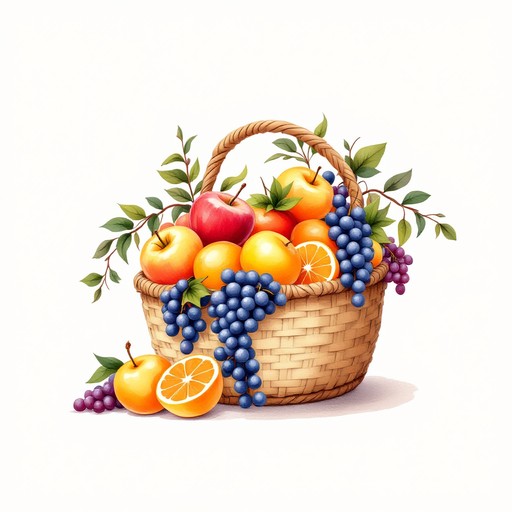 Free Bountiful Fruit Basket Photo Basket Fruits Grapes Download