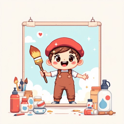 Free Tiny Artist Creates Image - Pixel, Chibi, Kawaii | Download at ...