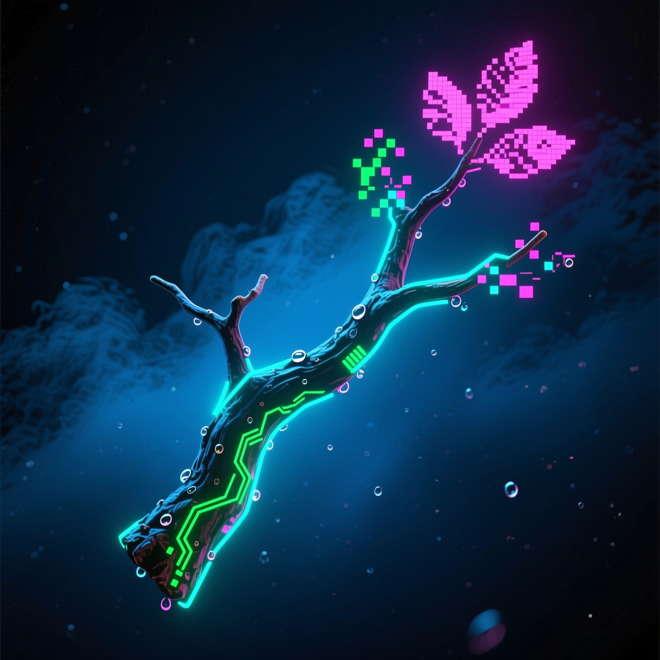 Free Neon Branch Evolution Photo - Cyberpunk, Neon, Branch | Download at StockCake