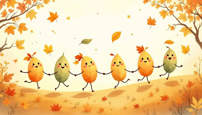 Free Dancing Autumn Friends Image | Download at StockCake