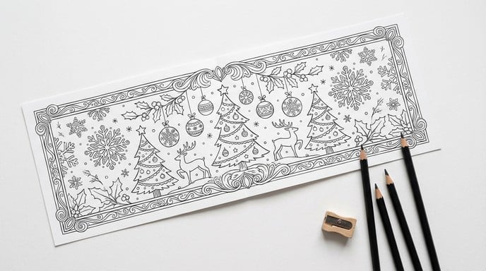 Free Festive Coloring Design Image - Christmas, Coloring, Festive ...