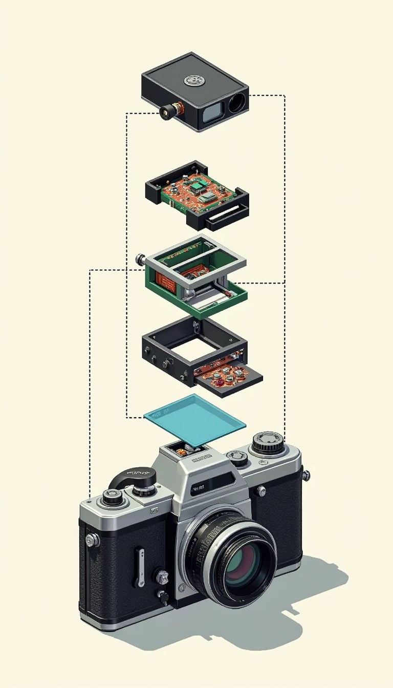 Free Camera Exploded View Image - Camera, Vintage, Exploded | Download ...
