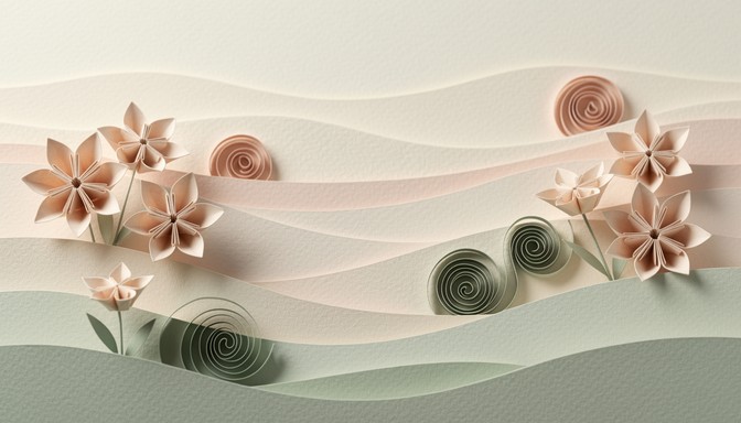 Free Serene Papercraft Landscape Image - Papercraft, Origami, Layers ...