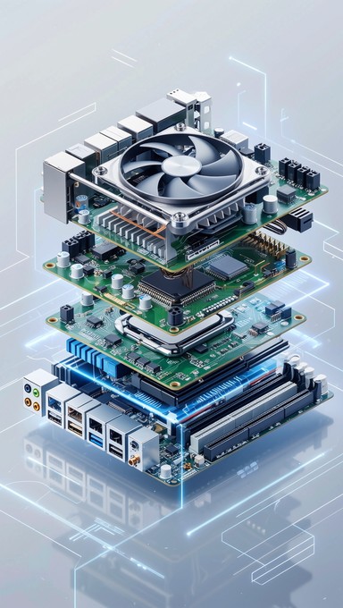 Free Layered Computing Components Image | Download at StockCake