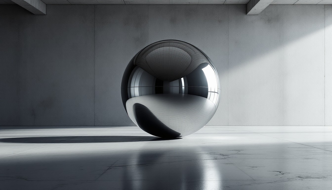 Free Floating Chrome Sphere Image - Sphere, Chrome, Concrete | Download ...
