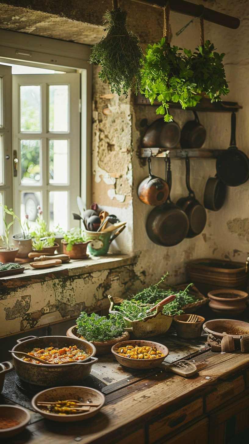 Free Rustic Kitchen Feast Image - Rustic, Kitchen, Herbs | Download at ...