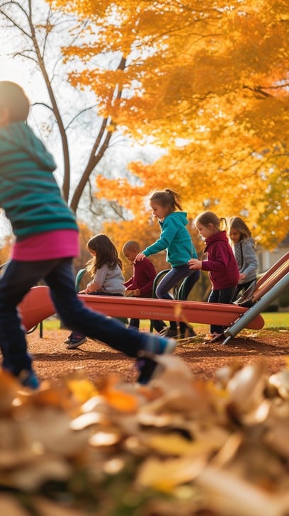 Free Autumn Playground Fun Image - Autumn, Playground, Children ...