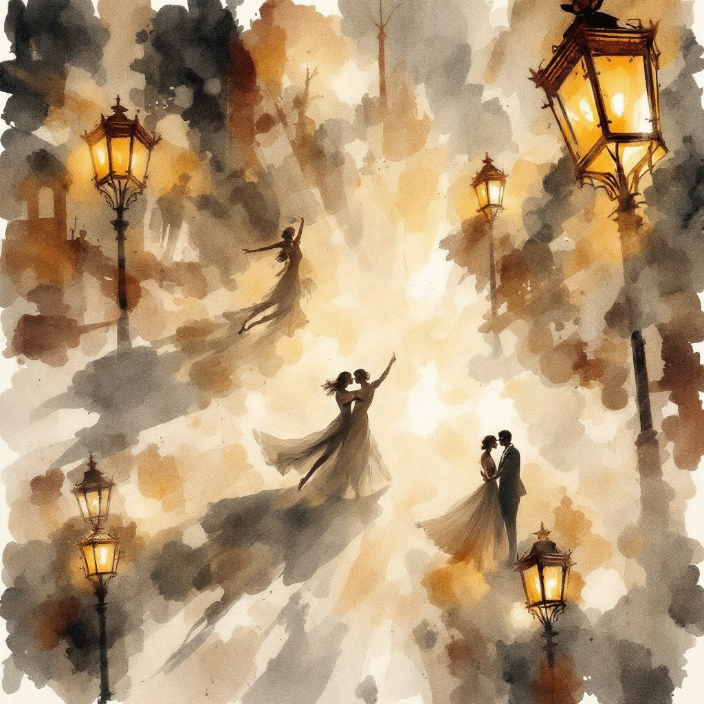 Free Dancing Through Time Image Watercolor Dance Romantic